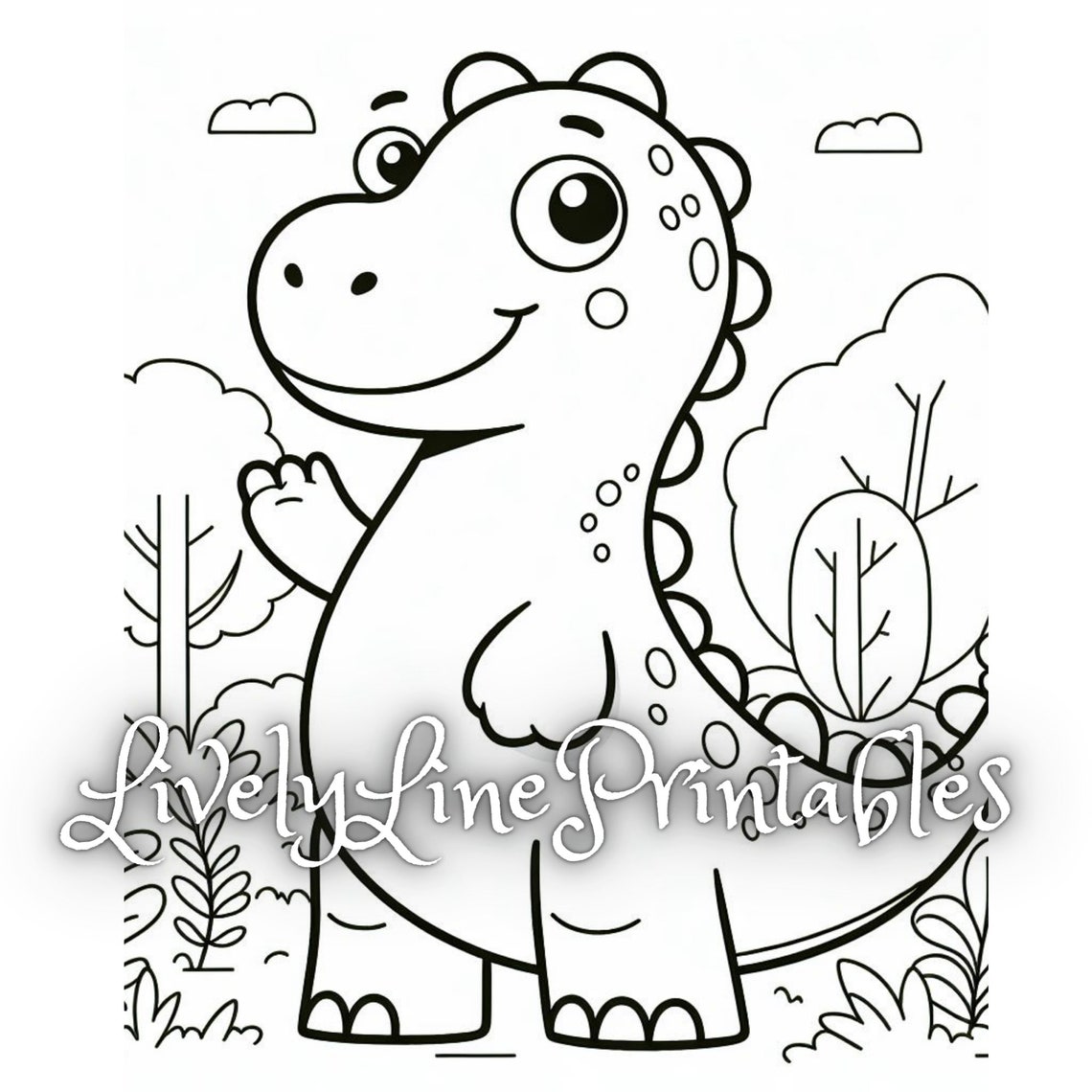 Cute Dinosaur Printable Kids Coloring Pages Collection of 12 Fun ...