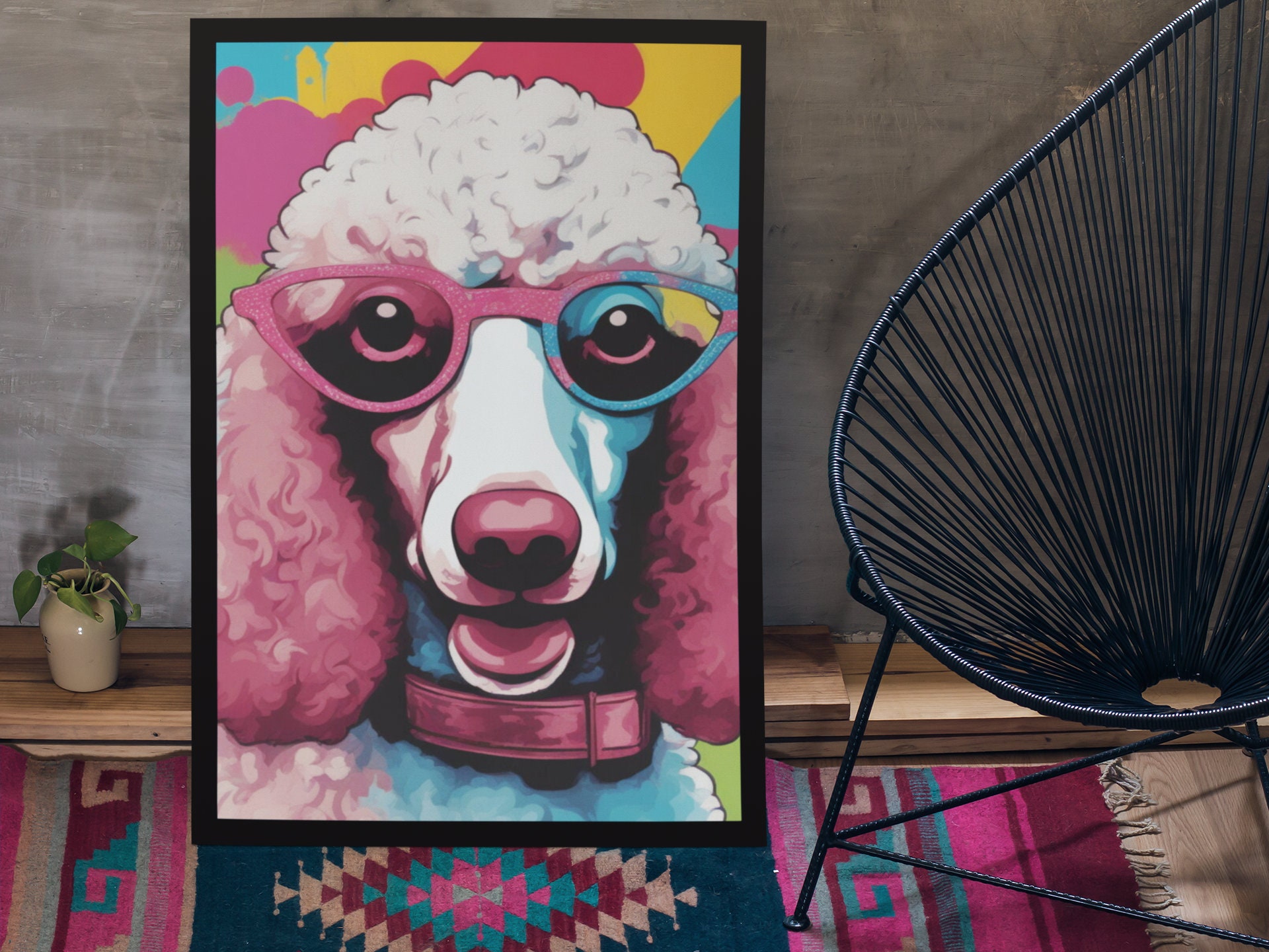 Pop Art Wall Art, Poodle Poster, Pop Art Home Decor, Dog Art Home Decor ...