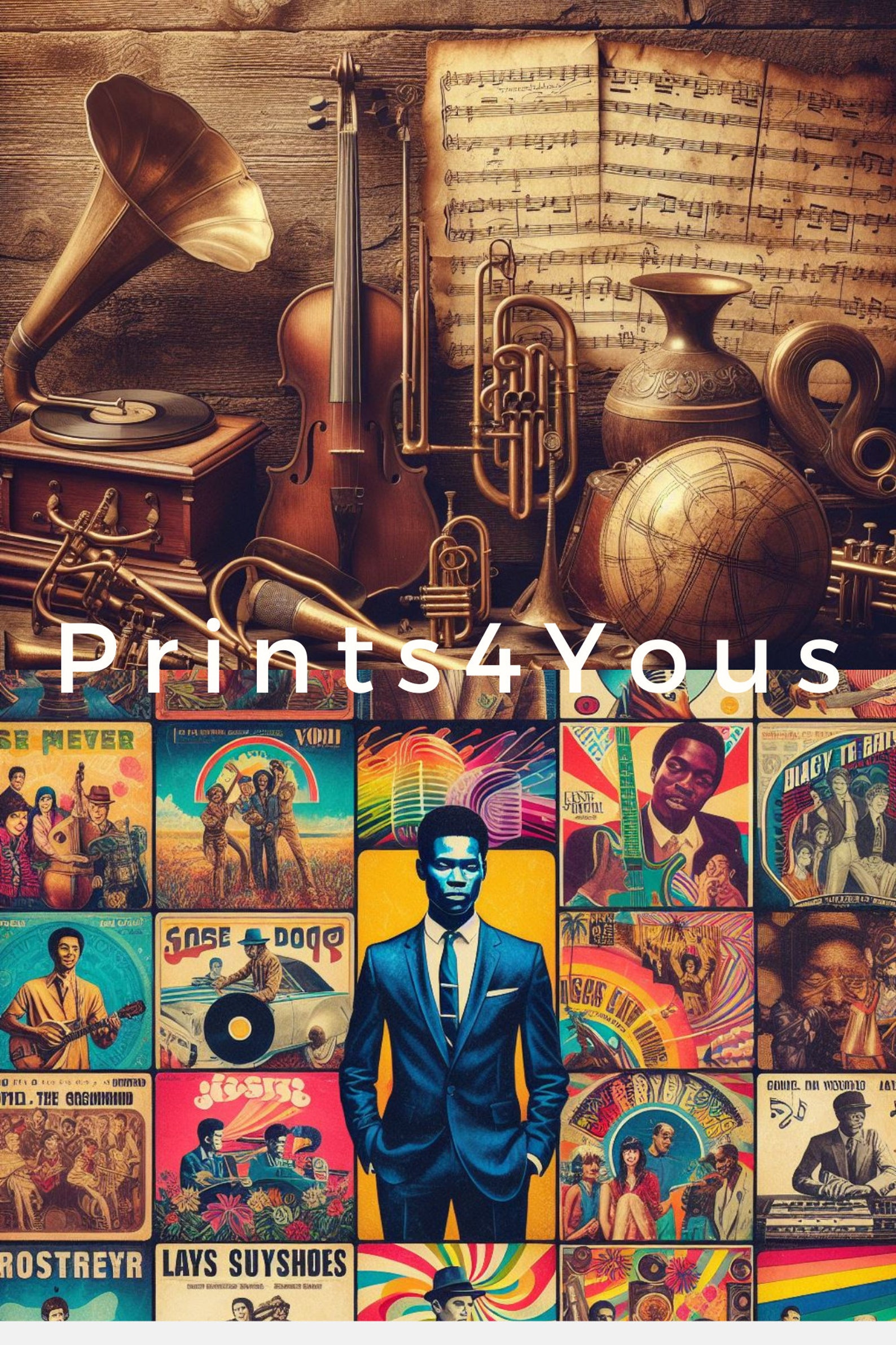 32 Vintage Music Themed Backgrounds High Quality Pdfs Digital Download ...
