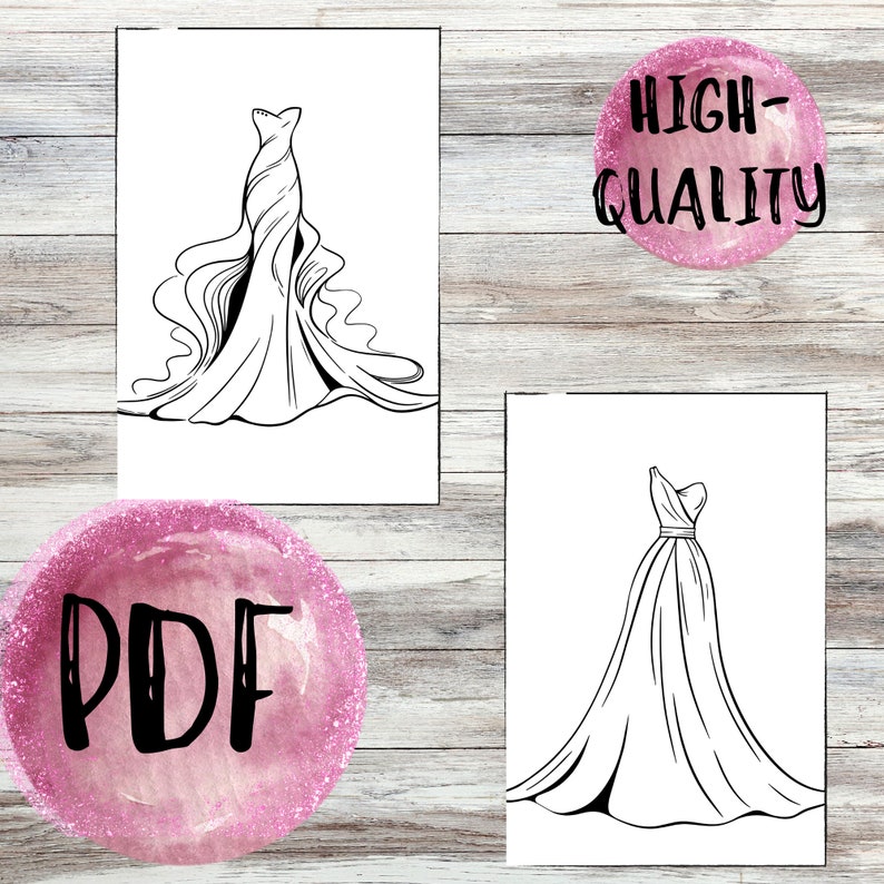 Printable Blank Dress Templates - Collection of 56, Fashion Design for ...