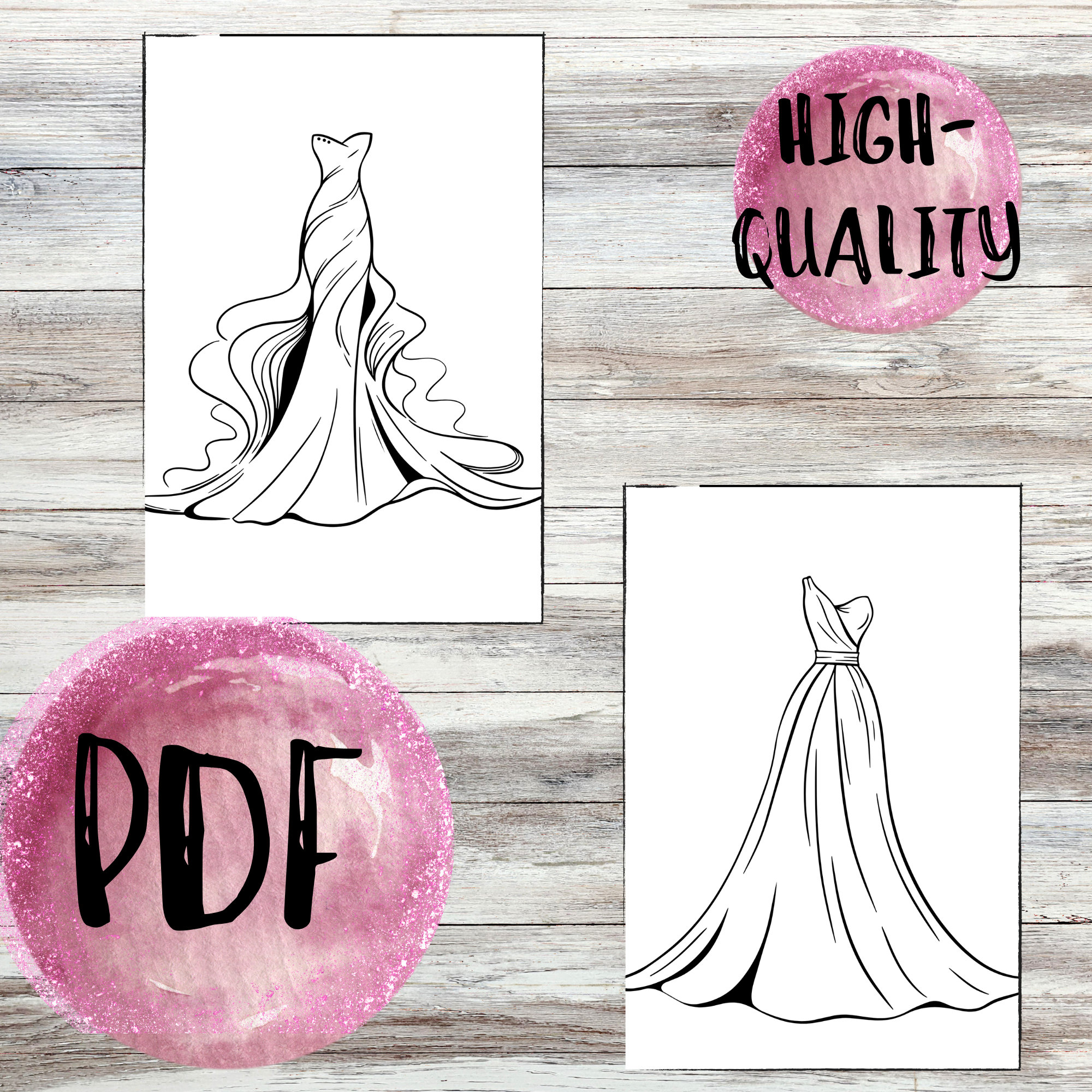 Printable Dress Templates: Fashion Design Sketchbook (56 Pages ...