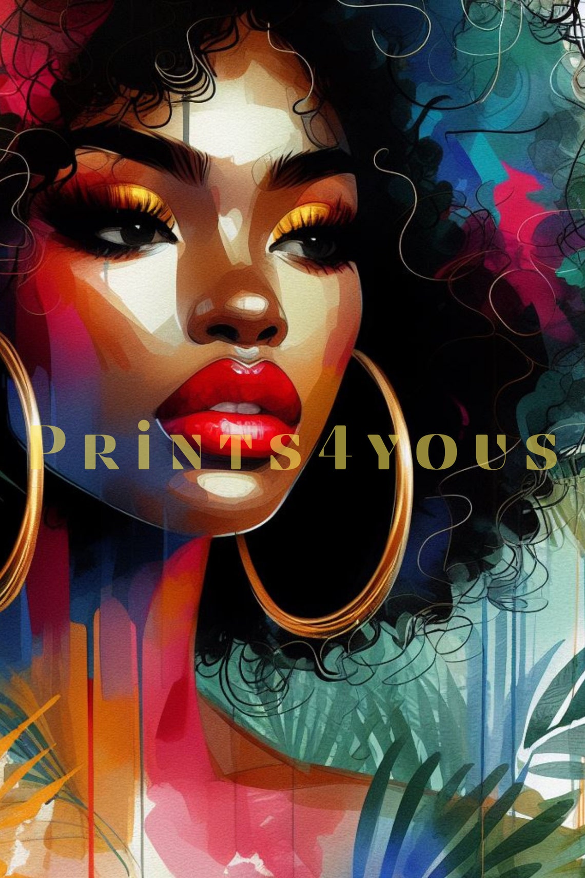 4 Beautiful Exotic Women Digital Prints Exotic Home Decor Wall Art ...