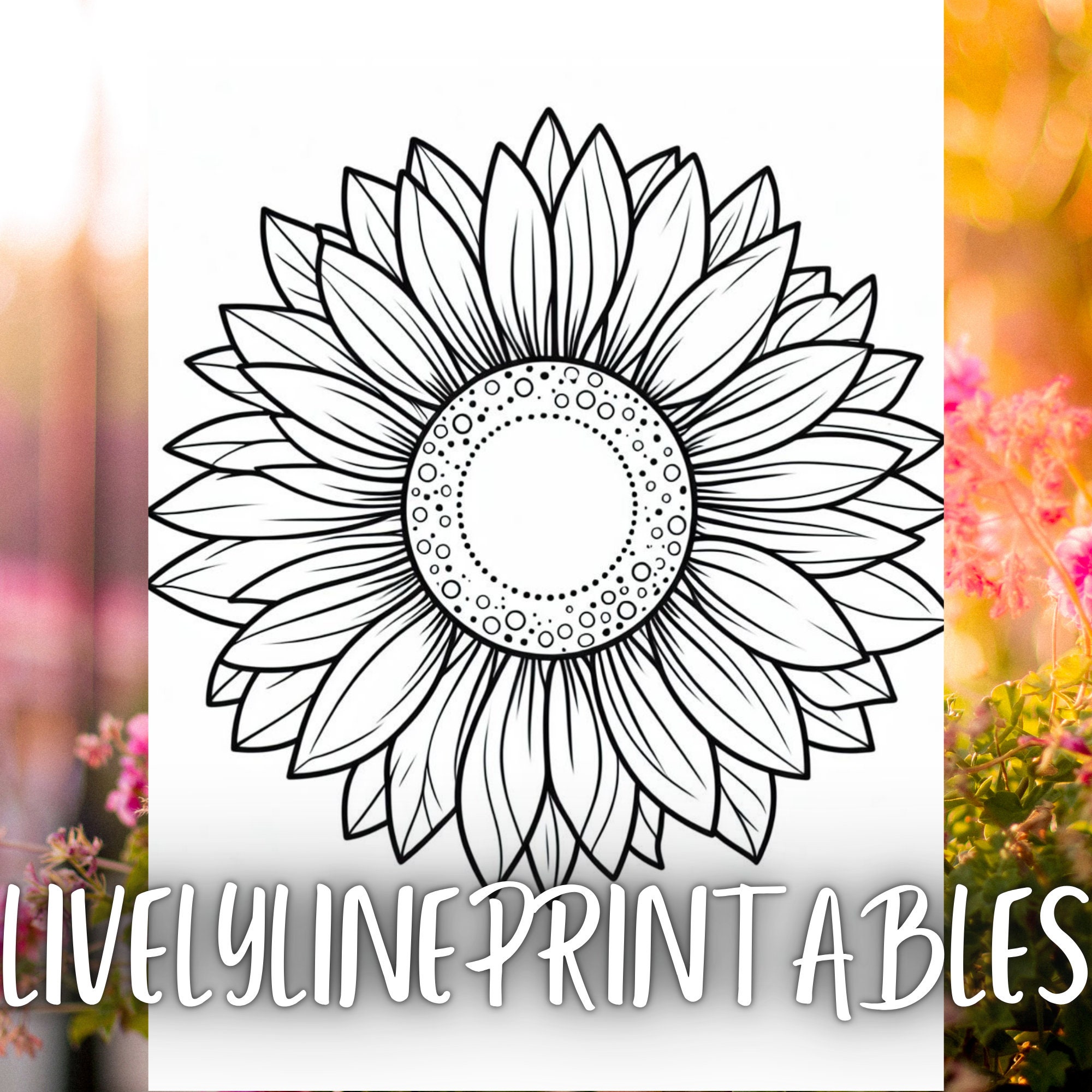 Variety of Flowers Printable Coloring Pages - Collection of 30 Flower ...