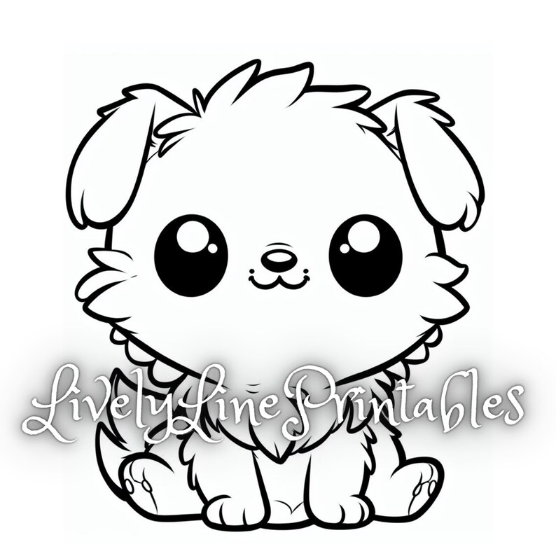 Furry Animal Kids Printable Coloring Pages Collection of 20 Designs - Etsy