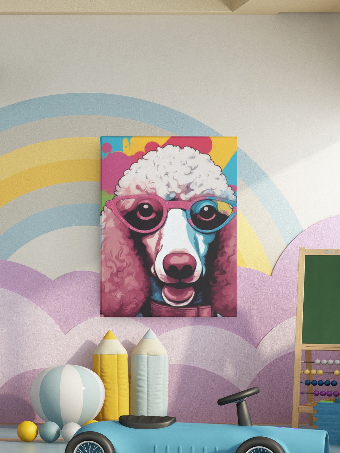 Pop Art Wall Art, Poodle Poster, Pop Art Home Decor, Dog Art Home Decor ...