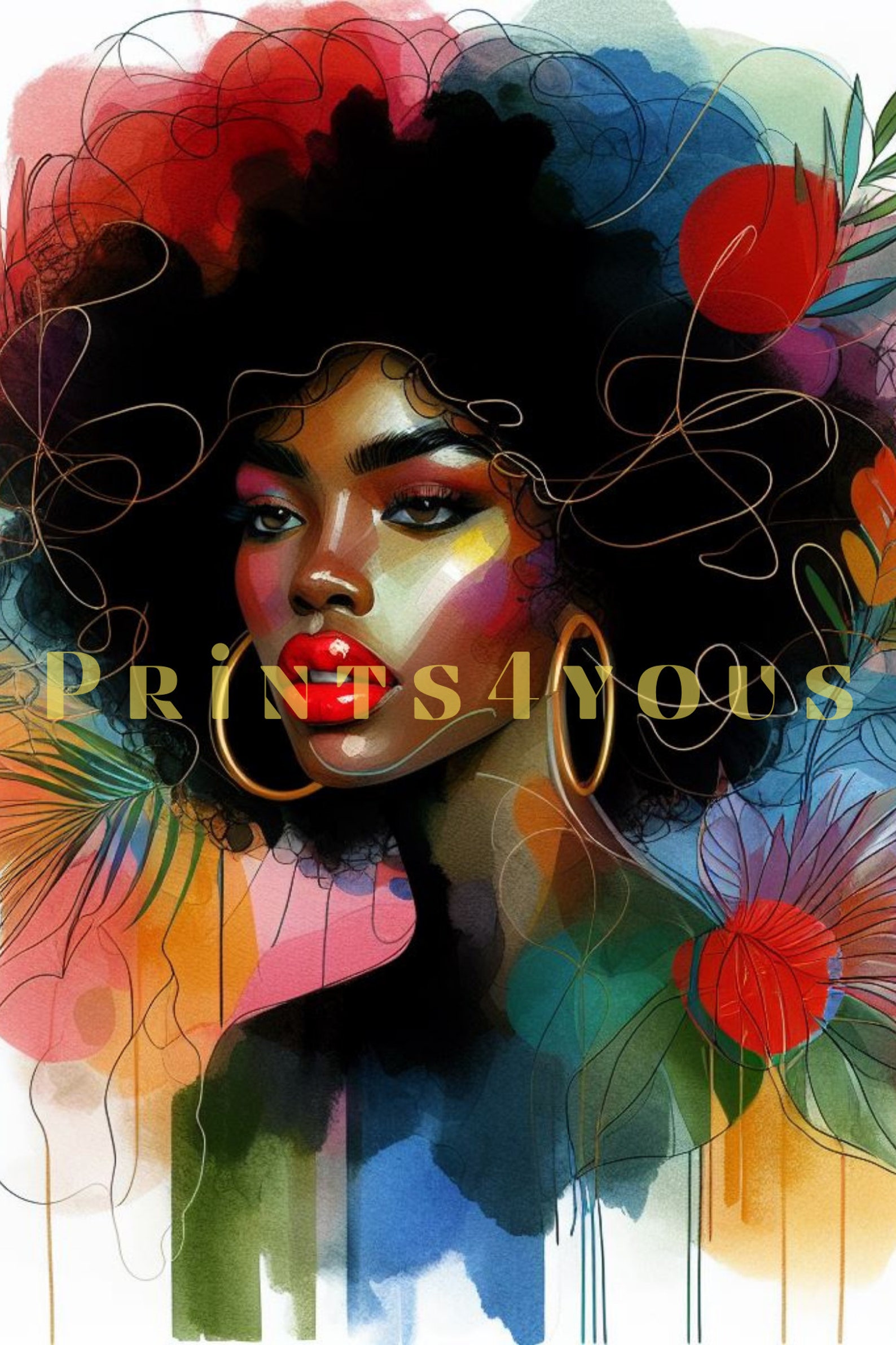 4 Beautiful Exotic Women Digital Prints Exotic Home Decor Wall Art ...