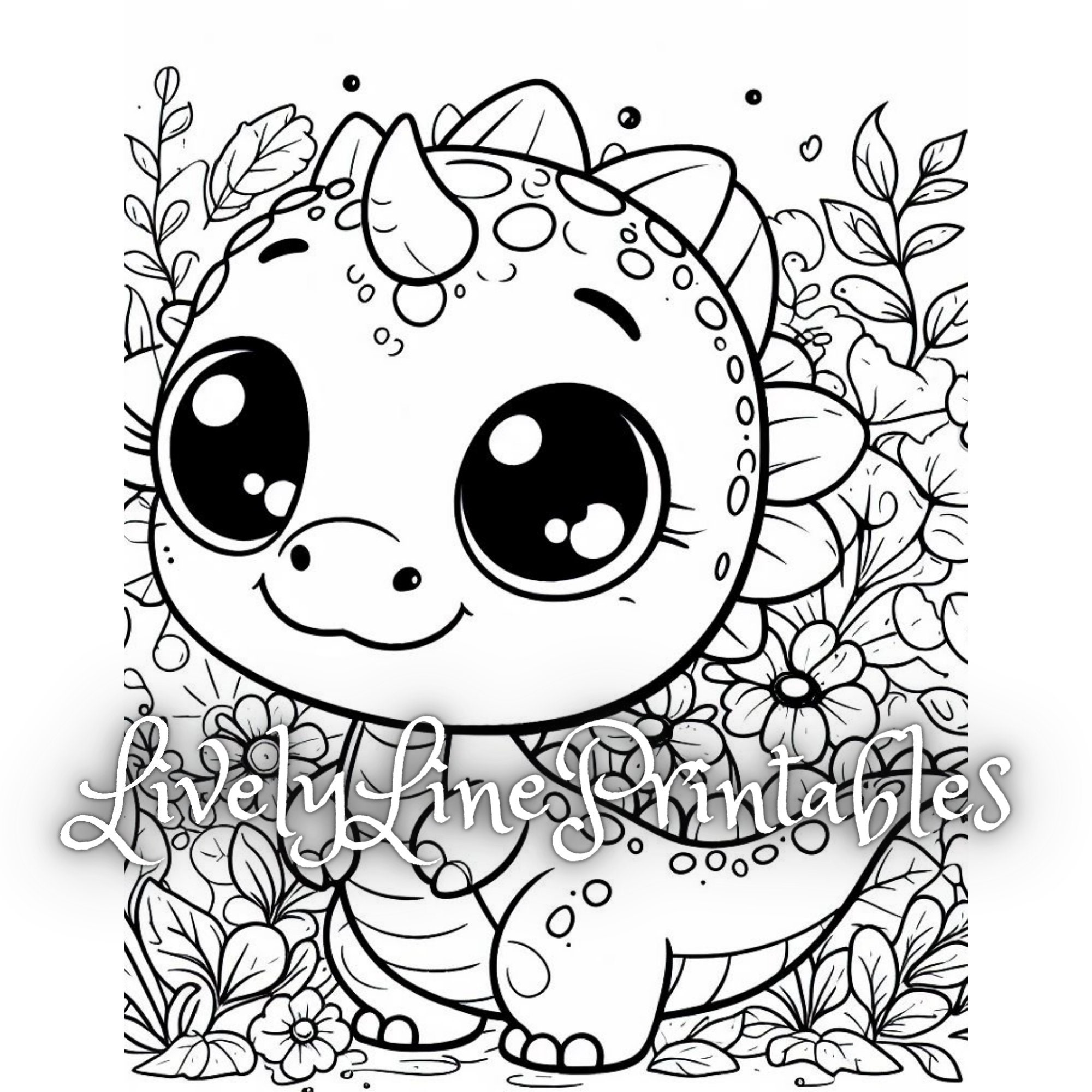 Cute Dinosaur Printable Kids Coloring Pages Collection of 12 Fun ...