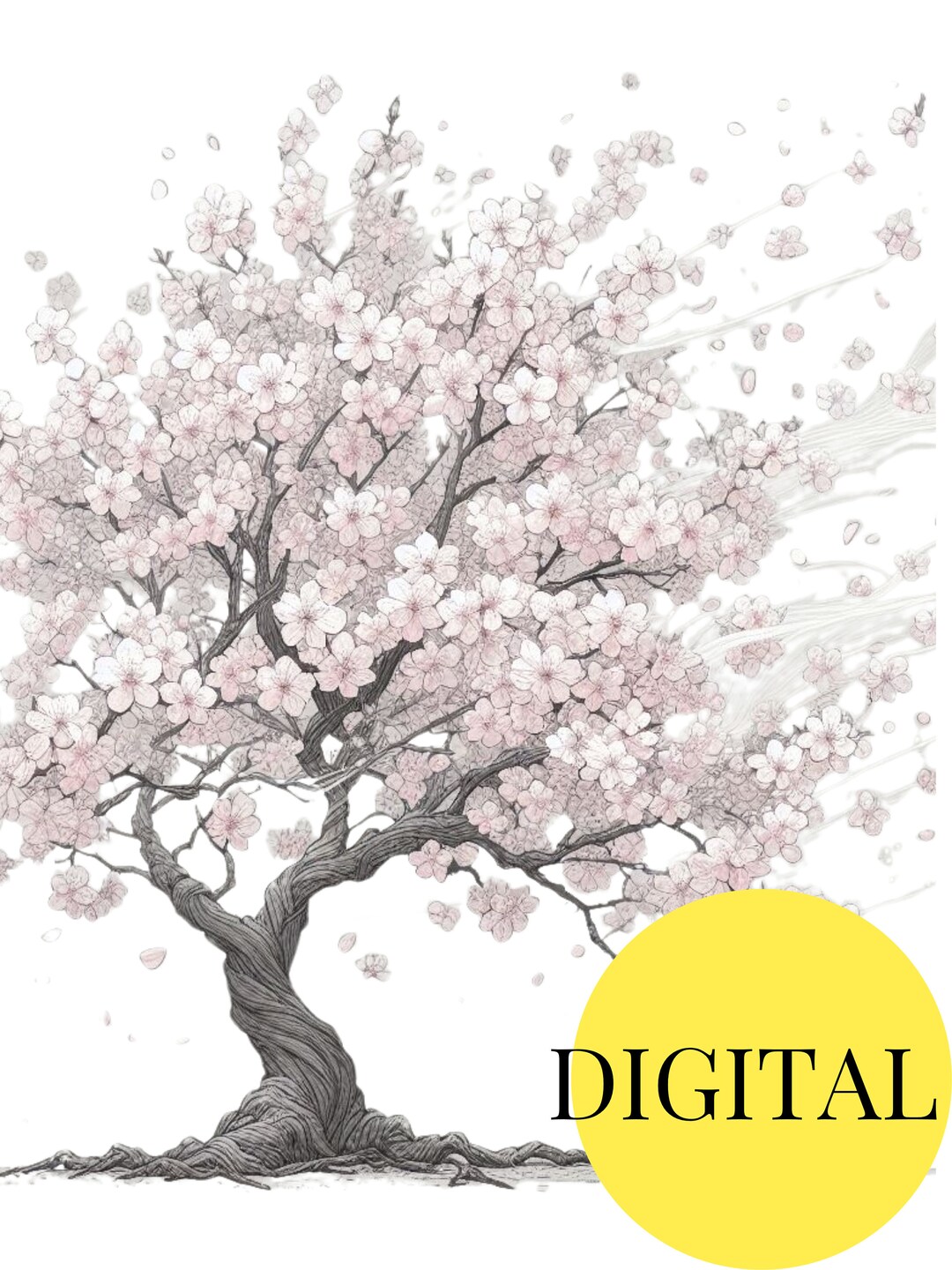 Cherry Blossom Digital Download, Ai-generated Art, Digital Print ...