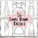 Printable Dress Templates: Fashion Design Sketchbook (56 Pages ...