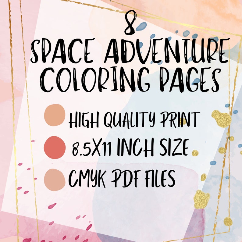 Astronaut Kids Coloring Page Printables Collection of 8 Space Adventure ...