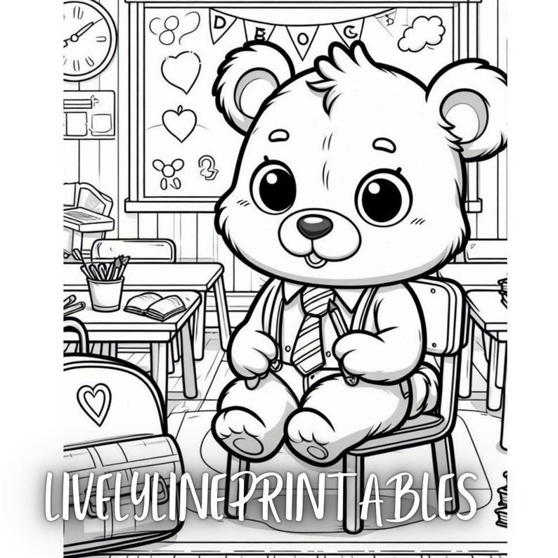 Back to School Animal Coloring Pages Collection of 52 Design for ...