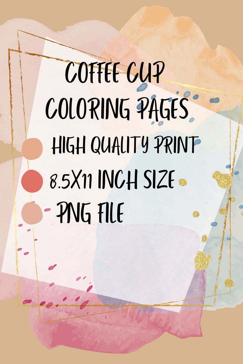 Color Therapy Adult Coloring Book: Coffee Cup Edition - Etsy