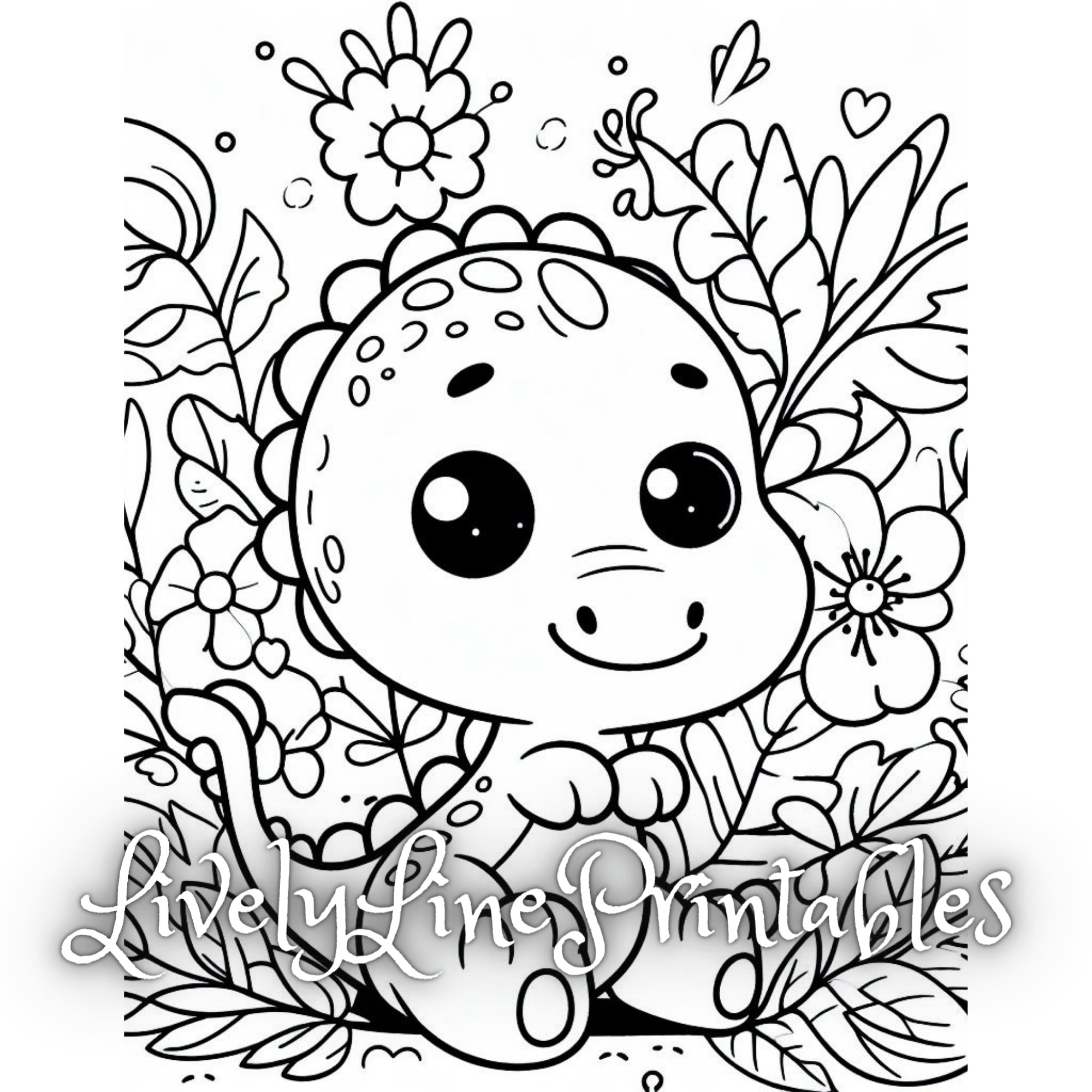 Cute Dinosaur Printable Kids Coloring Pages Collection of 12 Fun ...