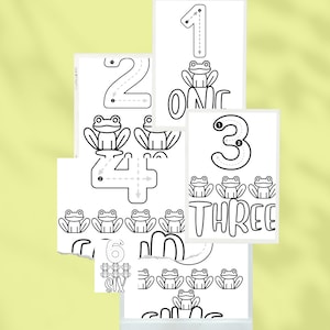 Traceable Numbers Worksheet: Frog Counting Activity (PDF) - Etsy
