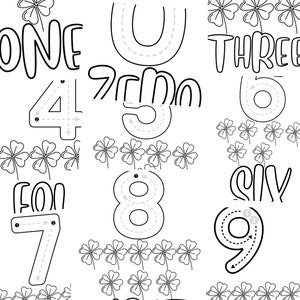 St. Patrick's Day Traceable Numbers: Clover Edition, Teaching Materials ...