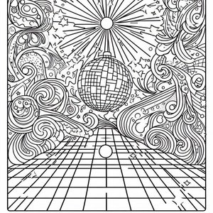 Groovy Disco Delights: 30 Retro Coloring Sheets for Fun and - Etsy