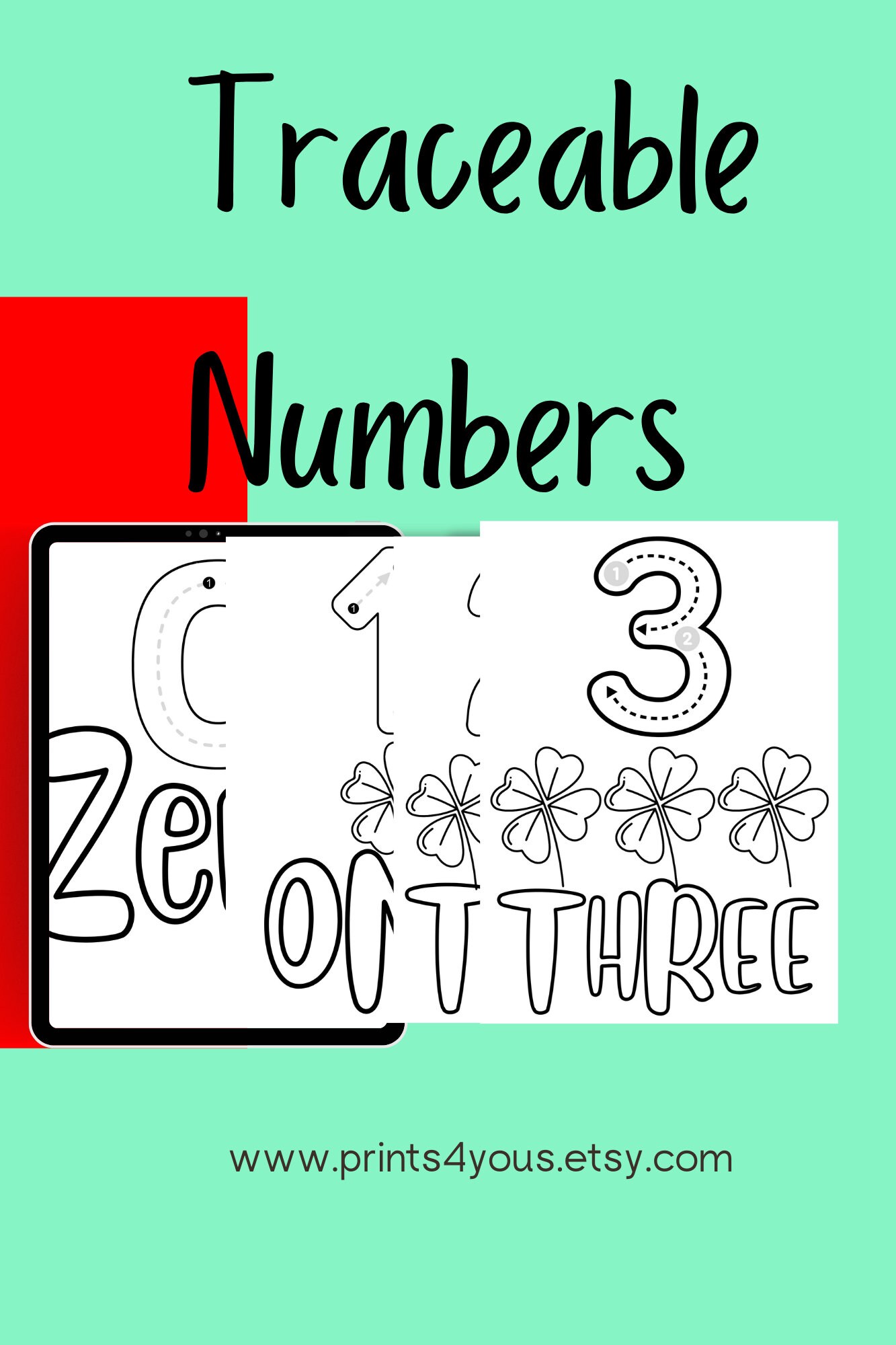 St. Patrick's Day Traceable Numbers: Clover Edition, Teaching Materials ...