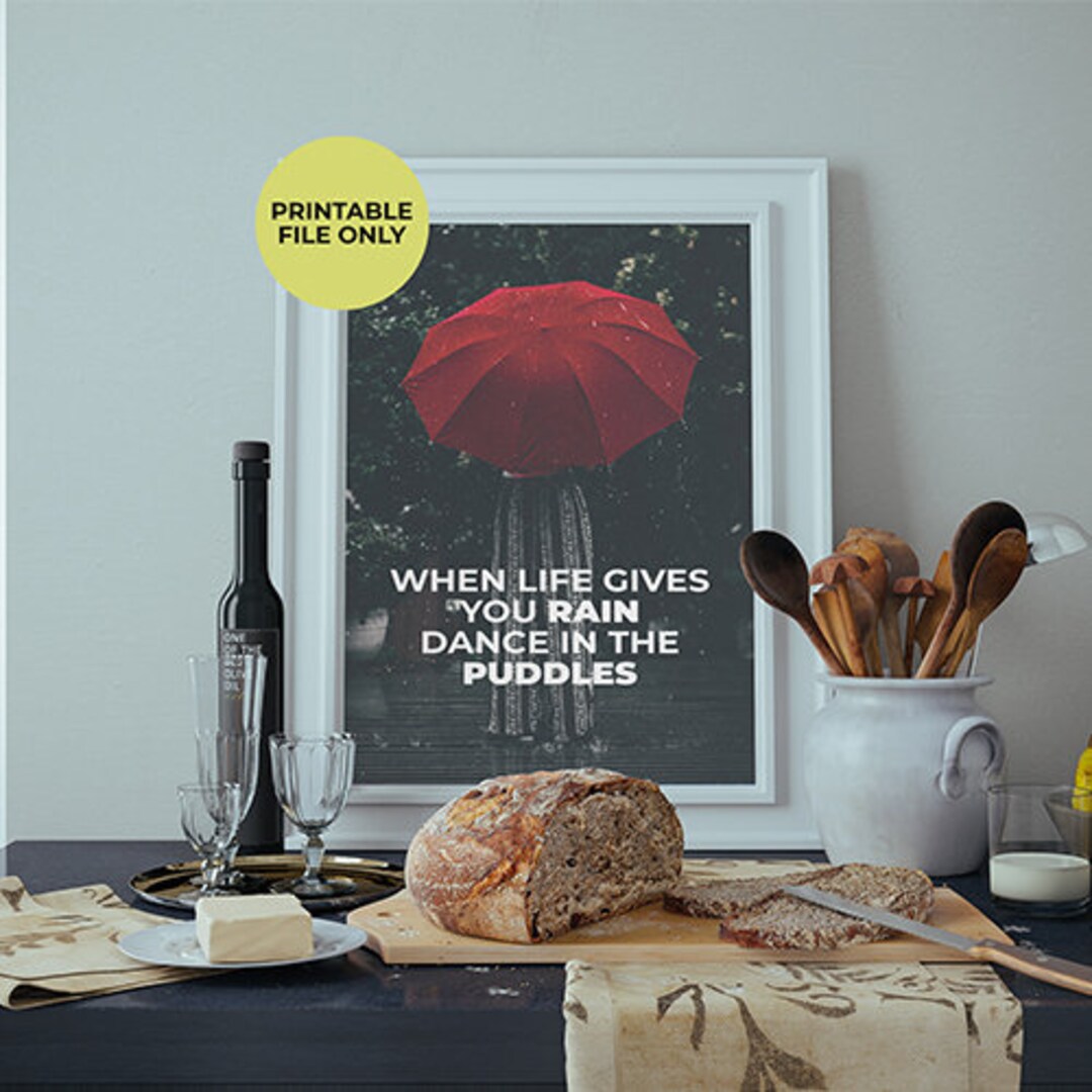 The Rain Printable Poster Design ''elevate Your - Etsy
