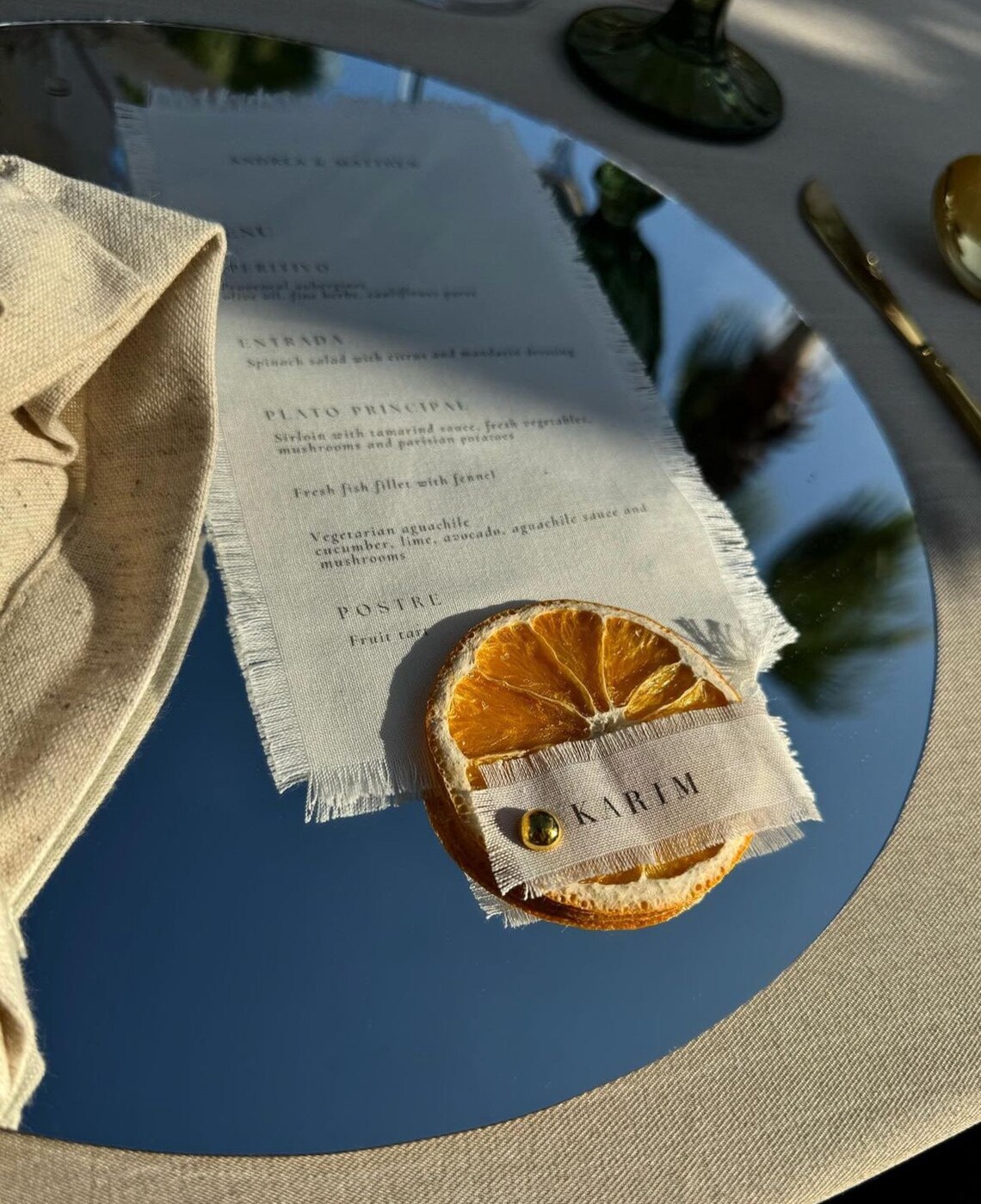 Fabric Menu, Wedding Fabric Menu, Modern Menu, Menus Printed on Cotton ...