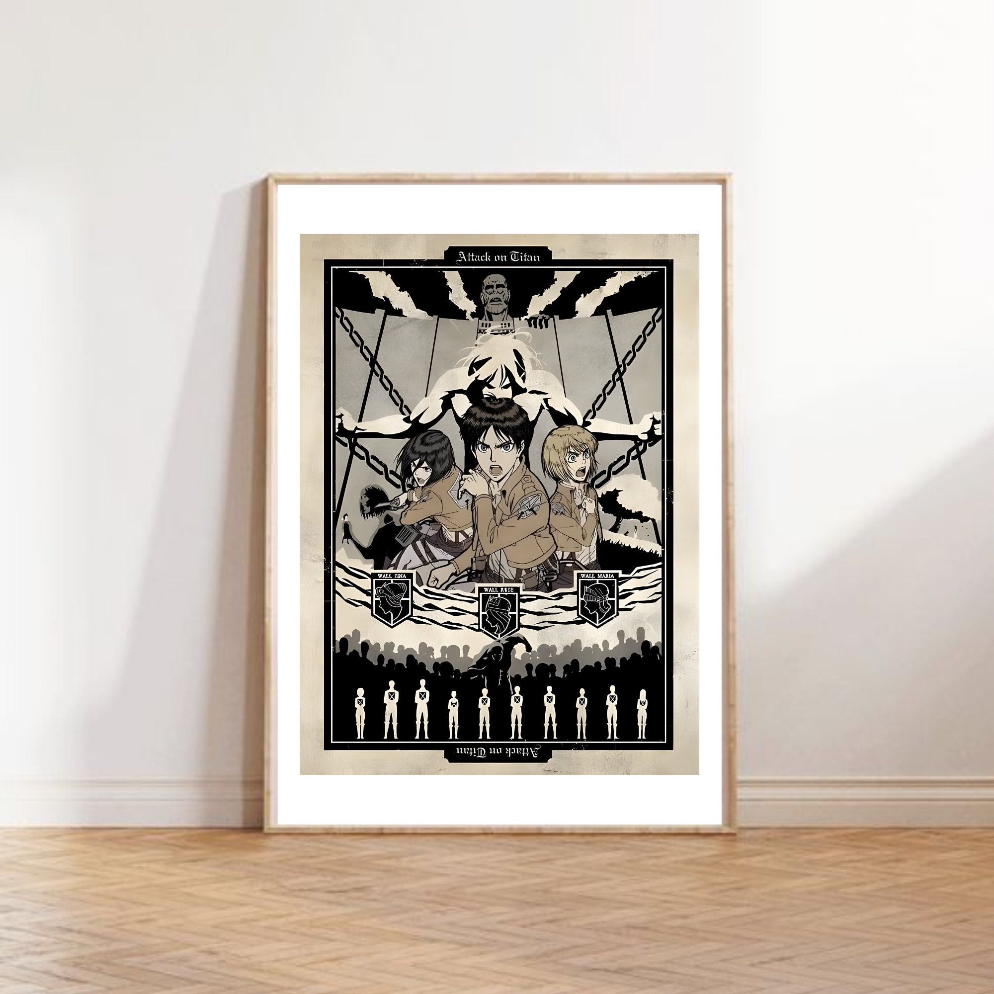 Attack on Titan Poster, AOT Poster, Attack on Titan Print, Anime Attack ...