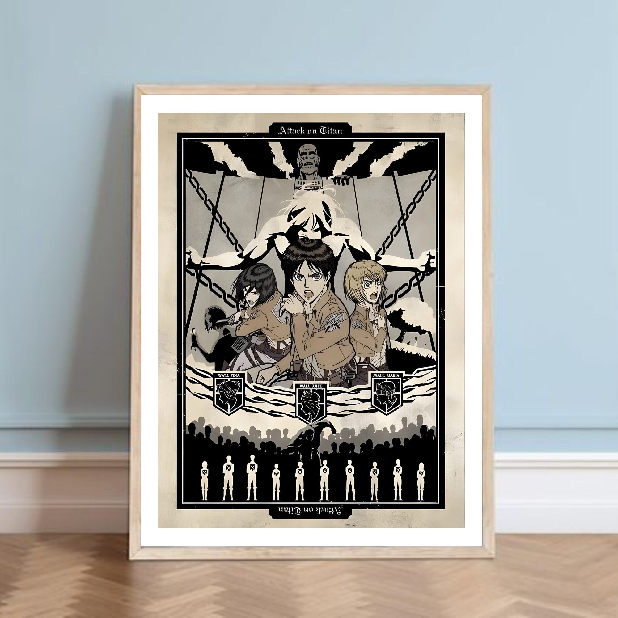 Attack on Titan Poster, AOT Poster, Attack on Titan Print, Anime Attack ...