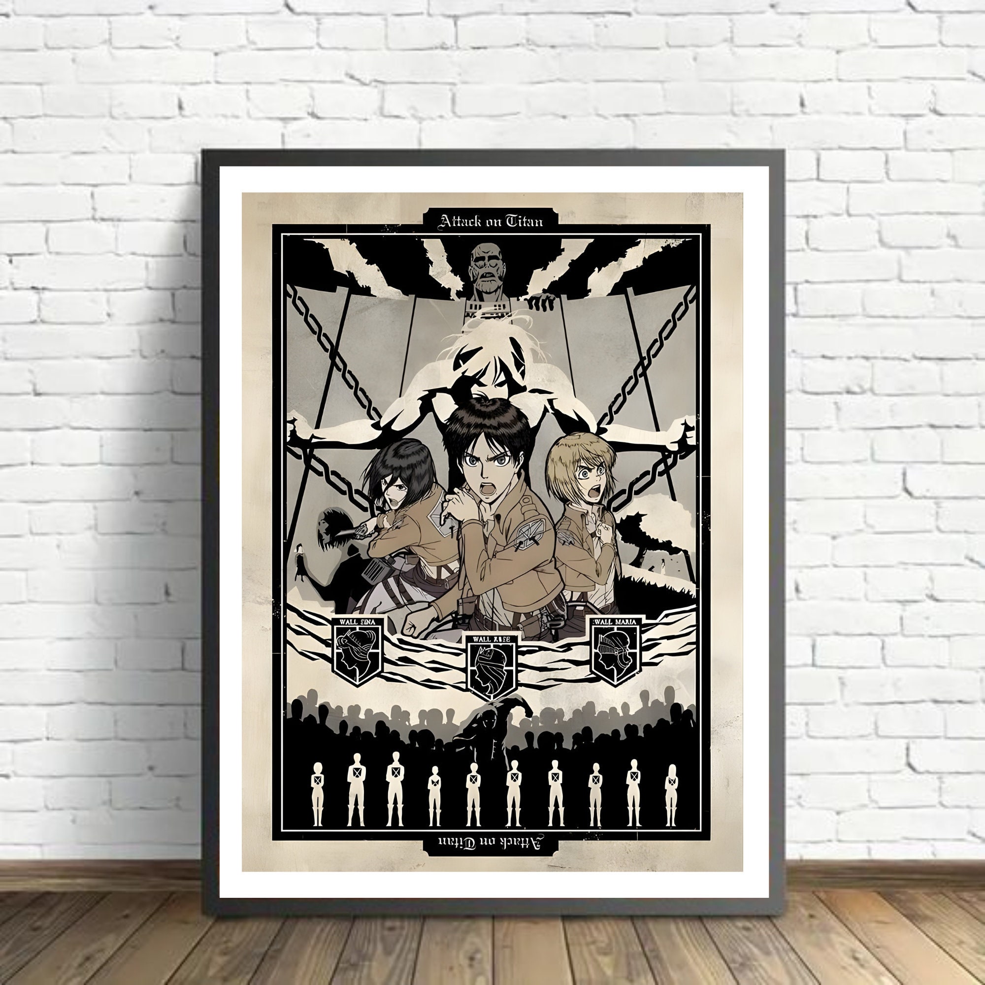 Attack on Titan Poster, AOT Poster, Attack on Titan Print, Anime Attack ...