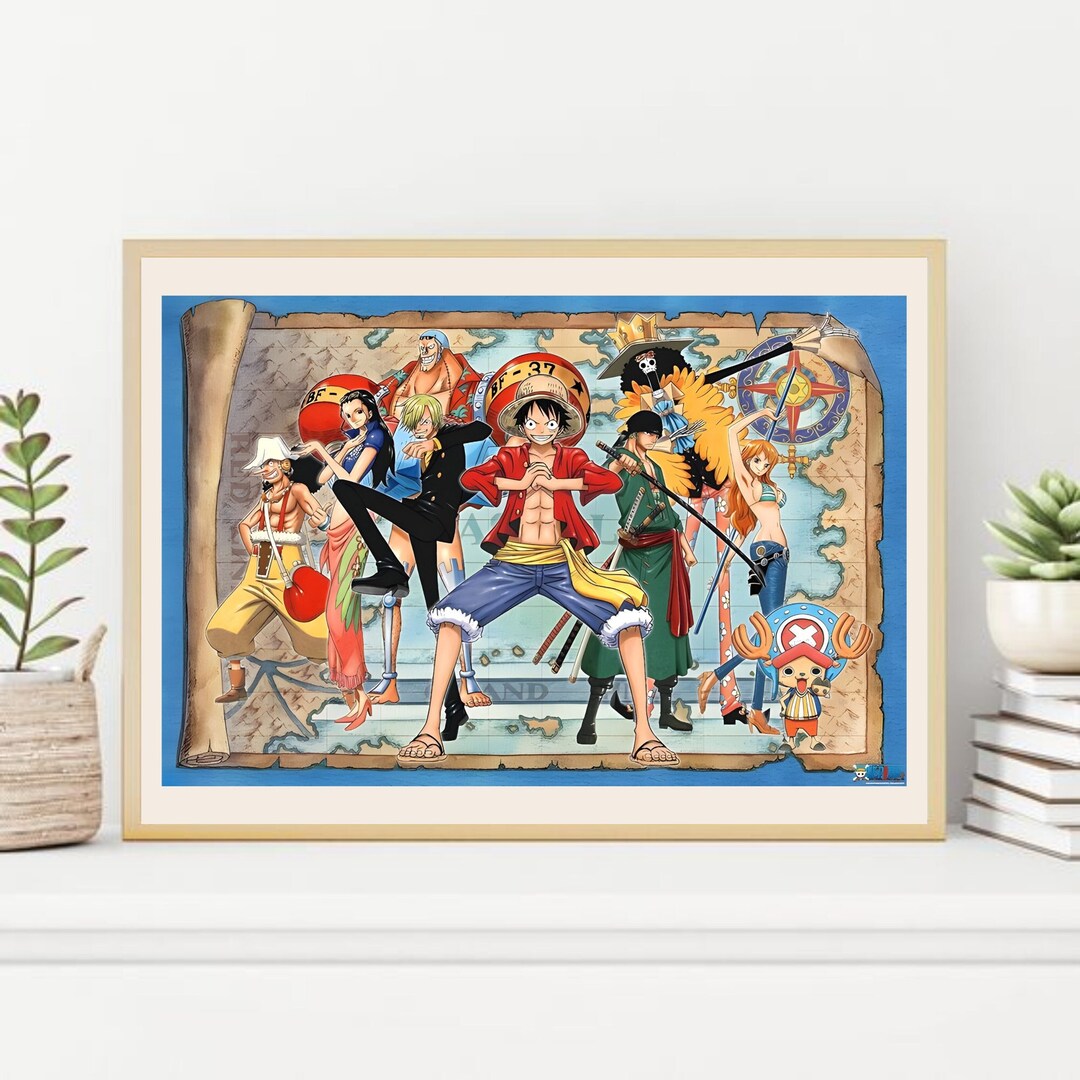 One Piece Poster, One Piece Map Poster, One Piece Anime Print, One ...