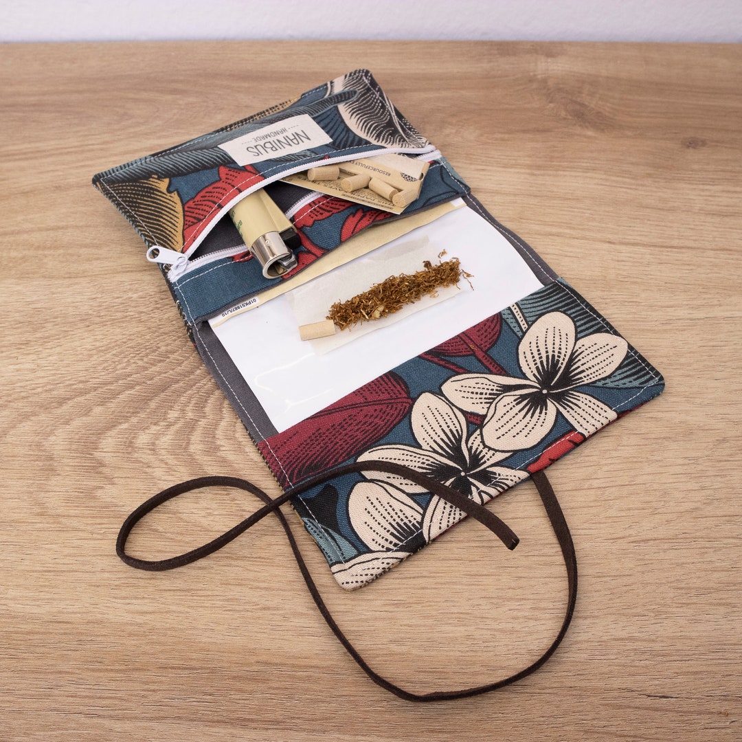 Blue Tobacco Pouch. Canvas Tobacco Pouch. Rolling Tobacco Case. Canvas ...