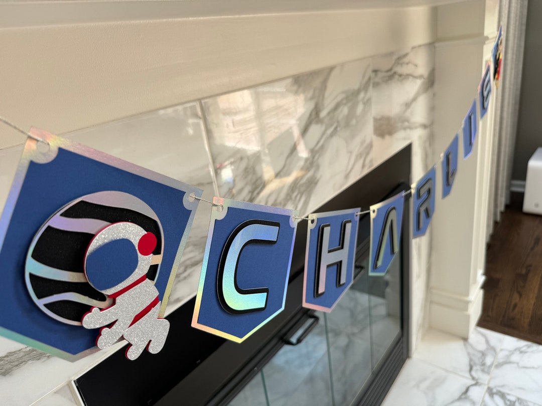 Space Banner, Outer Space Birthday Banner, Planets Banner, Space ...