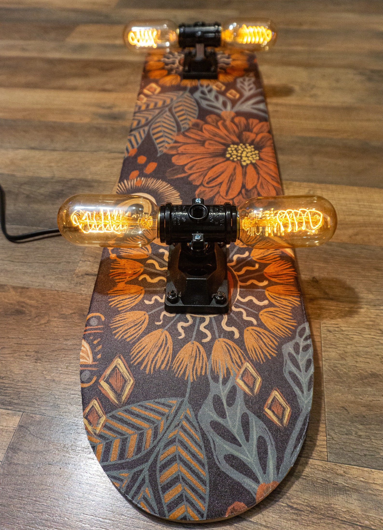 Skateboard Lamp With Dimmable Edison Bulbs - Etsy