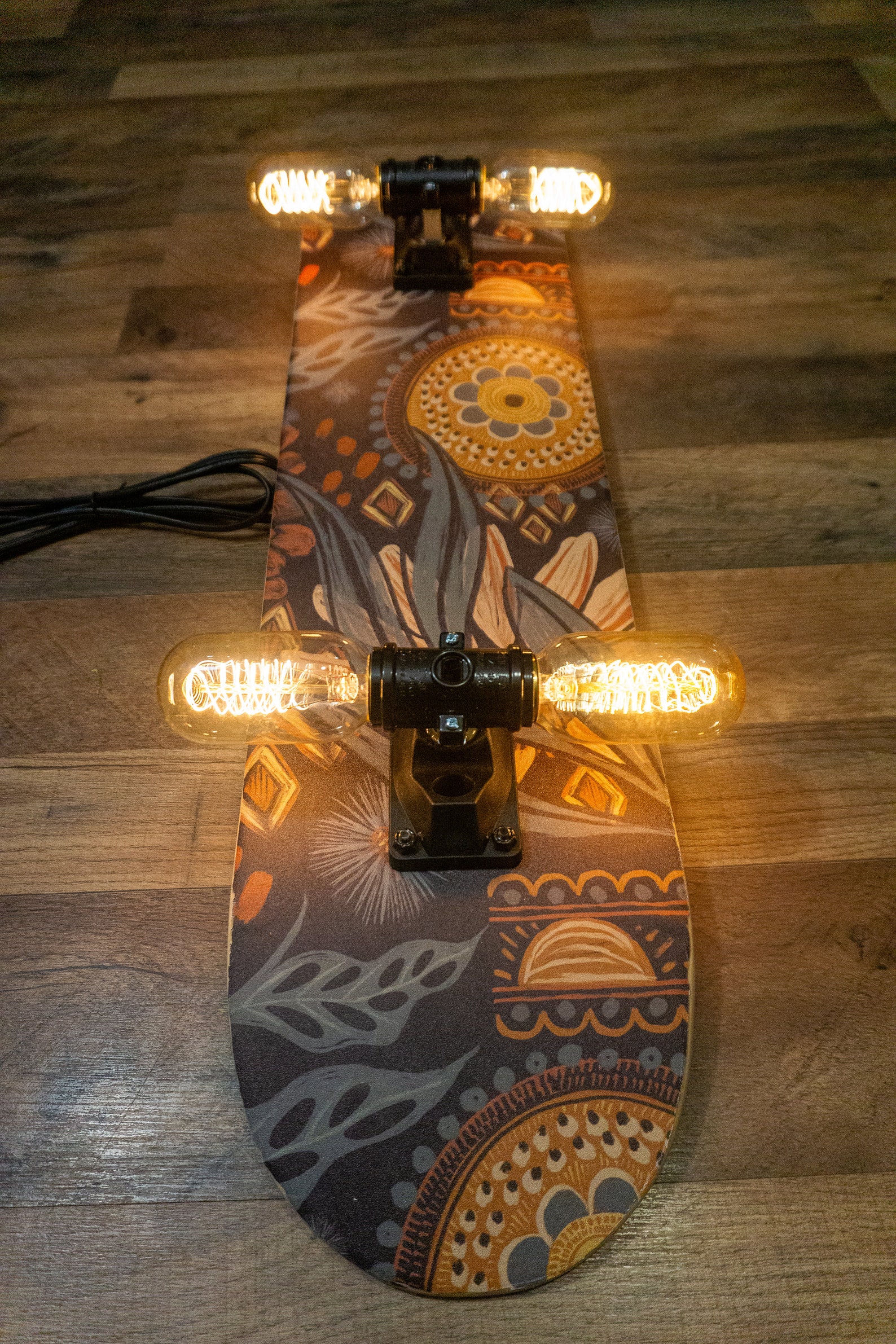 Skateboard Lamp With Dimmable Edison Bulbs - Etsy