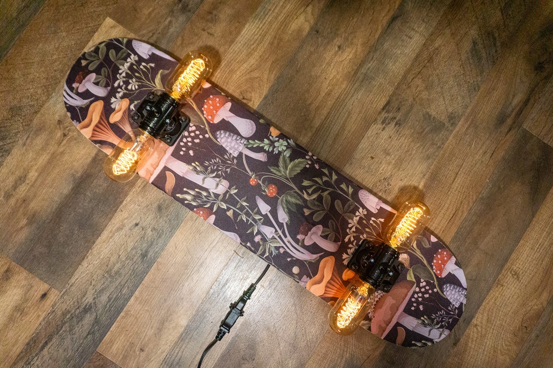 Skateboard Lamp With Dimmable Edison Bulbs - Etsy