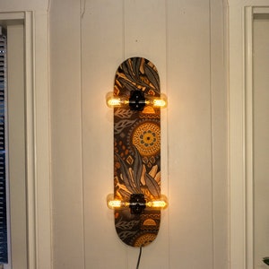 Skateboard Lamp With Dimmable Edison Bulbs - Etsy