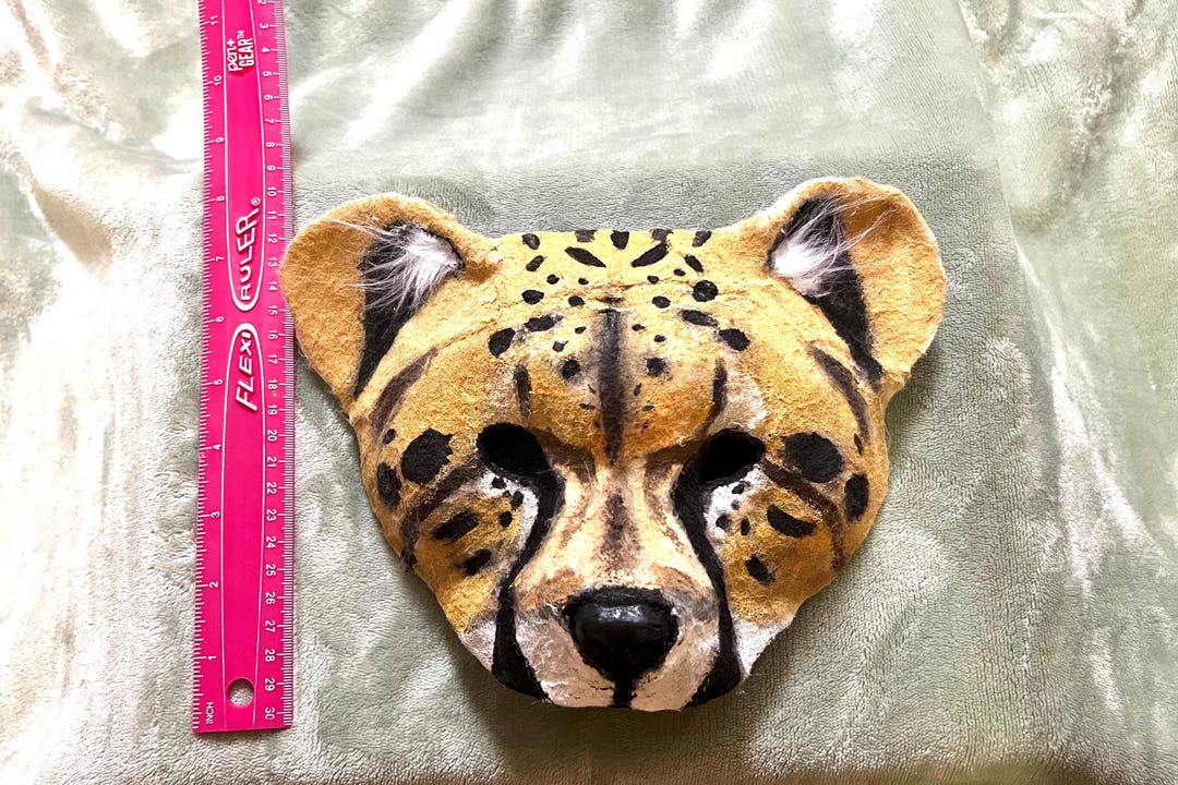 Cheetah Mask/ Therian Mask Hand-painted - Etsy