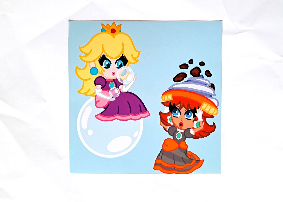 Bubble Princess and Drill Princess Square Print - Etsy
