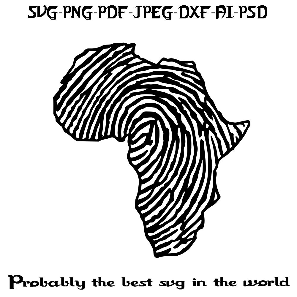Motherland Majesty: Mama Africa Map SVG Cultural Digital Art for ...