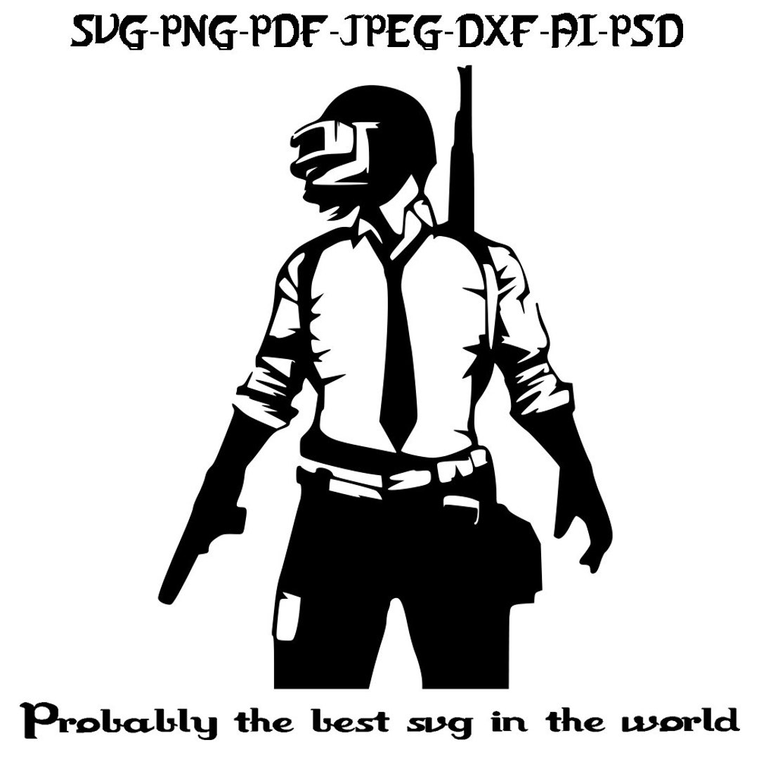 Battle Royale Mastery: PUBG Game SVG Digital Art for Gaming Enthusiasts ...
