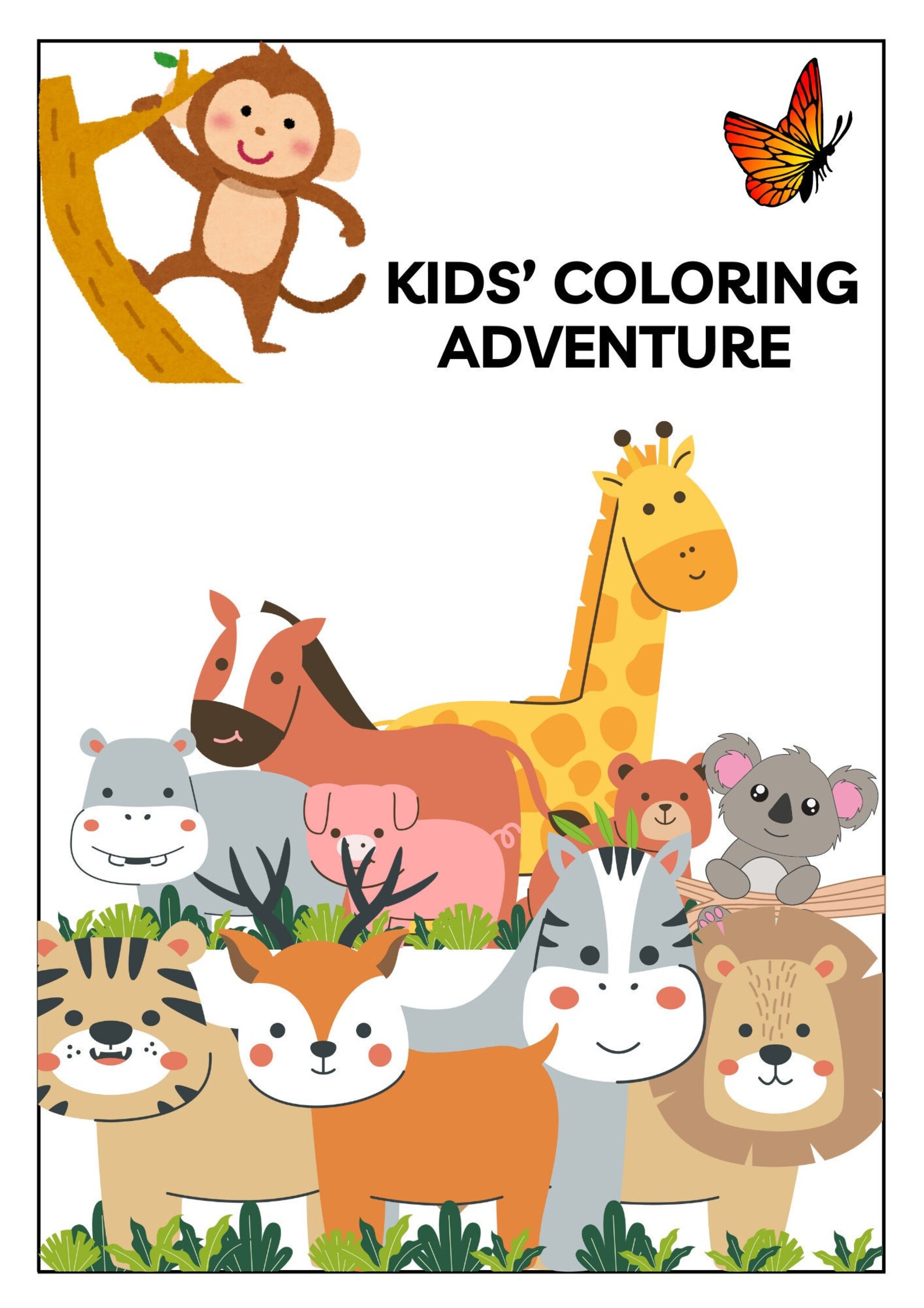 Animal Coloring Book Color by Number Toddlers, Preschoolers, Coloring ...