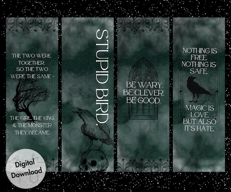 4pk One Dark Window Dark Romance Digital Bookmark Download - Etsy