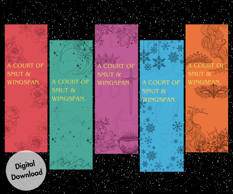 ACOTAR Smut and Wingspan Series Bookmark Bundle Digital Download - Etsy