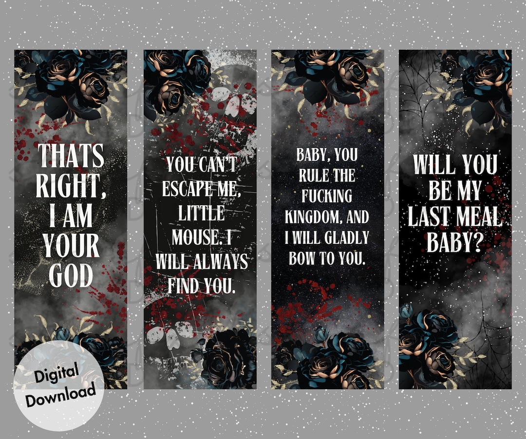 Blue 4pk Haunting Adeline Dark Romance Digital Bookmark - Etsy