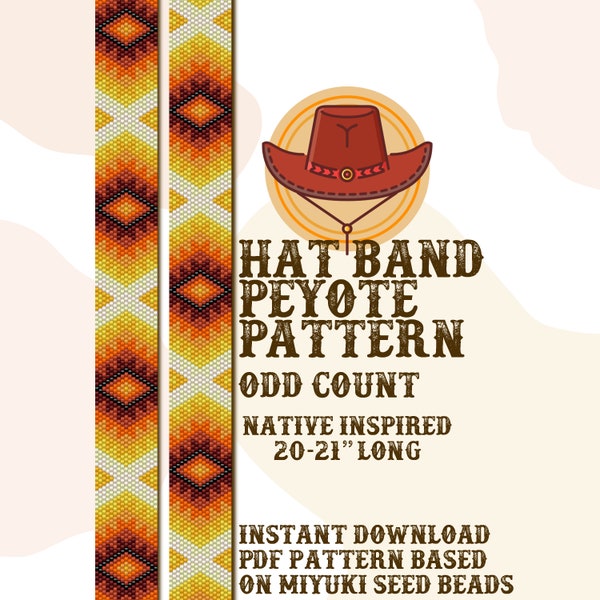 Wind Hat Band Pattern Hat Band Native Bead Loom Pattern PDF Instant ...