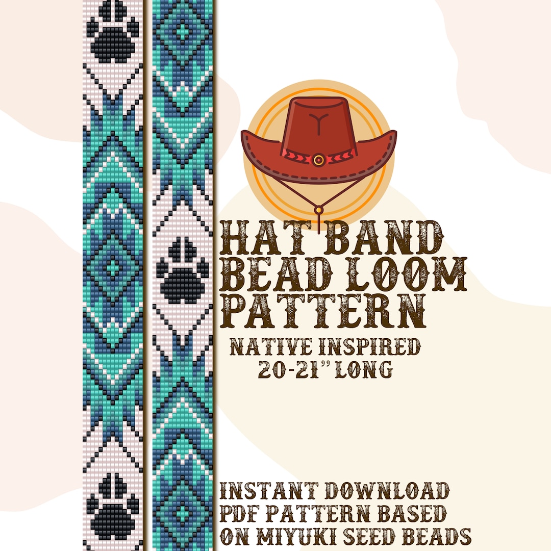 Dream Hat Band Pattern - Hat Band Native Bead Loom Pattern - PDF ...