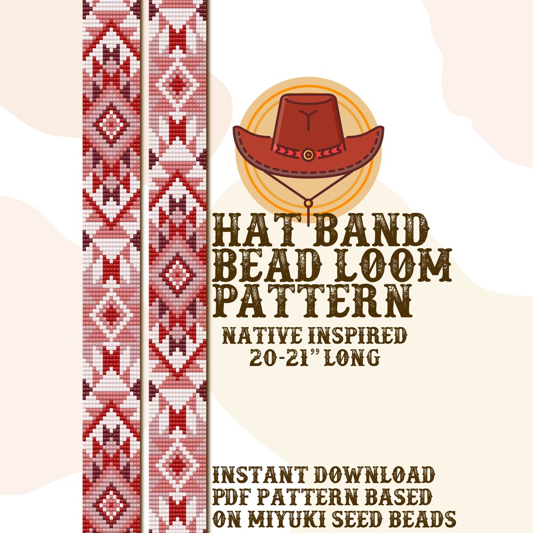 Salmon Hat Band Pattern - Hat Band Native Bead Loom Pattern - PDF ...