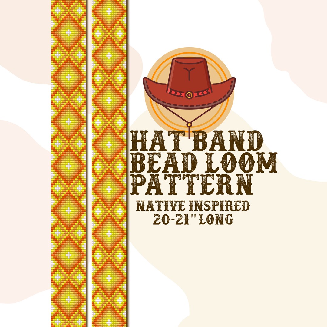 June Sun Hat Band Pattern - Hat Band Native Bead Loom Pattern - PDF ...