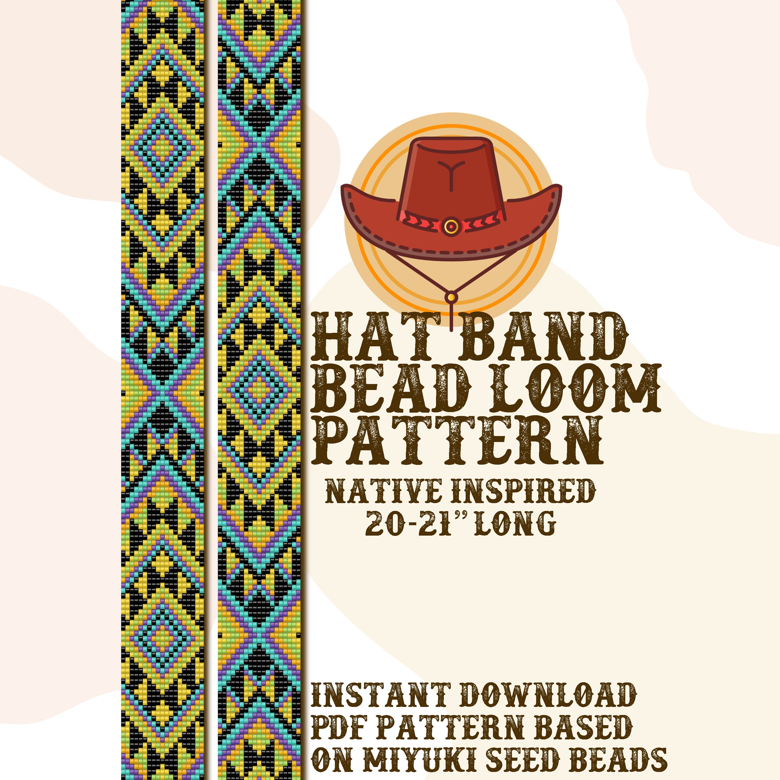 Enchanted Hat Band Pattern - Hat Band Native Bead Loom Pattern - PDF ...