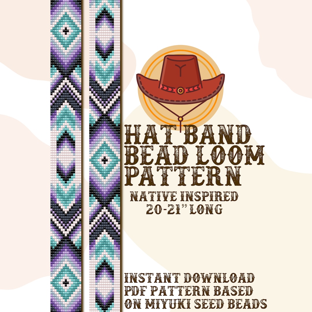 Stream Hat Band Pattern - Hat Band Native Bead Loom Pattern - PDF ...