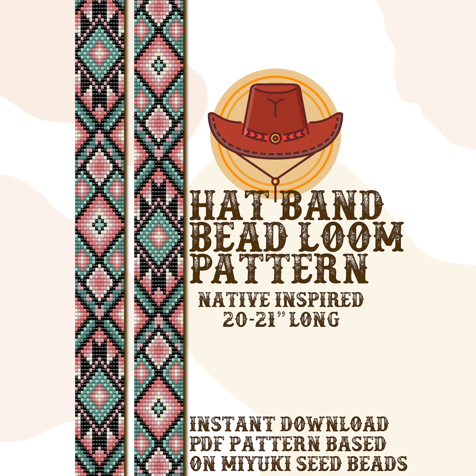 Tenderness Hat Band Pattern Hat Band Native Bead Loom Pattern PDF ...