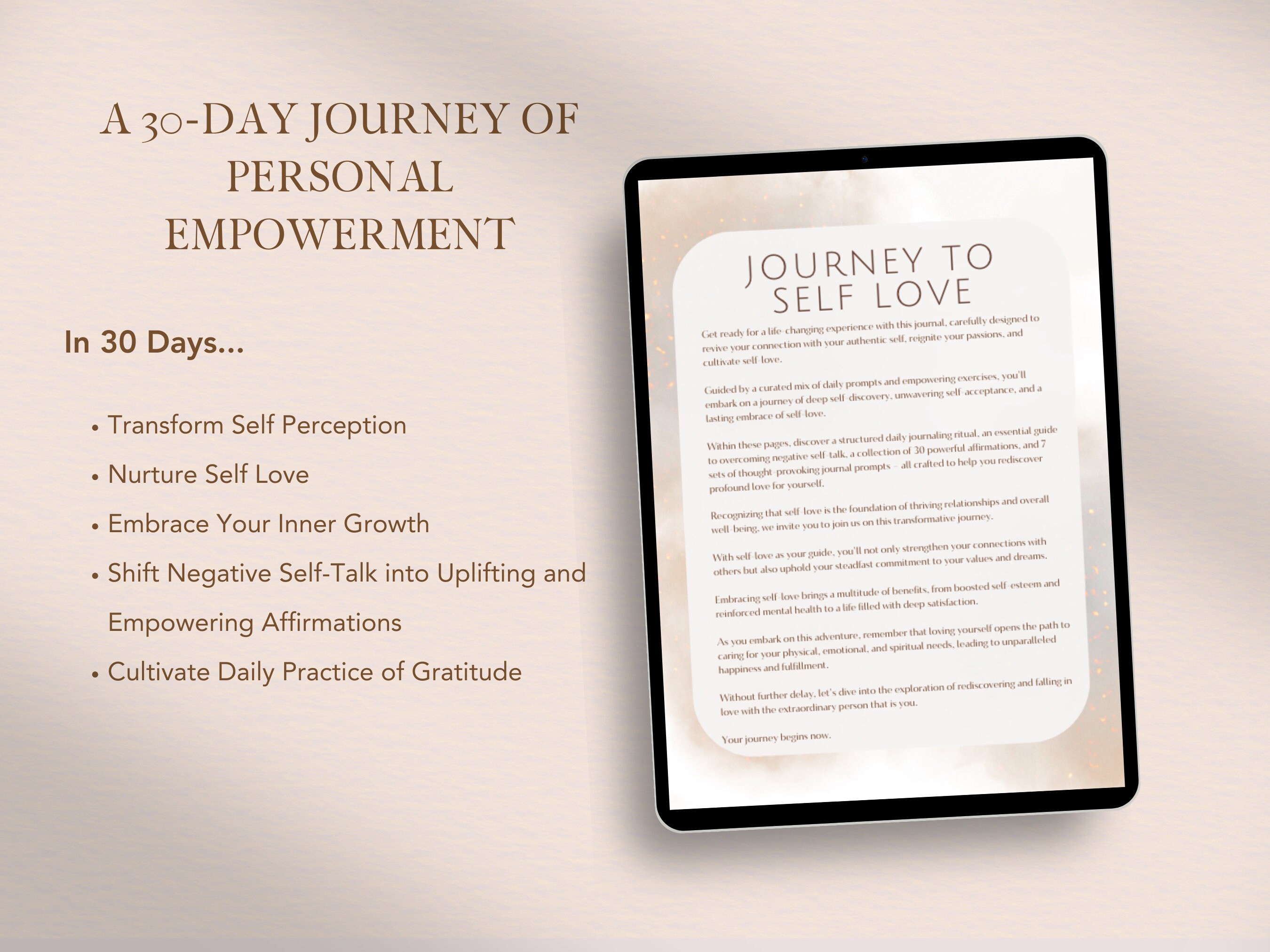 THAT GIRL Self-love Digital Journal | 30-day Transformative Journal ...