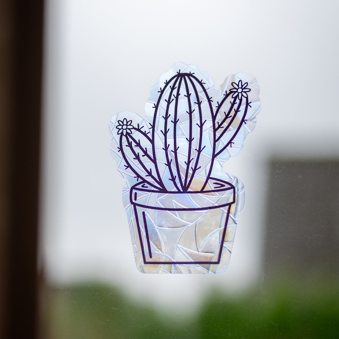 Suncatcher cactus Sun Catcher Window Sticker - Etsy